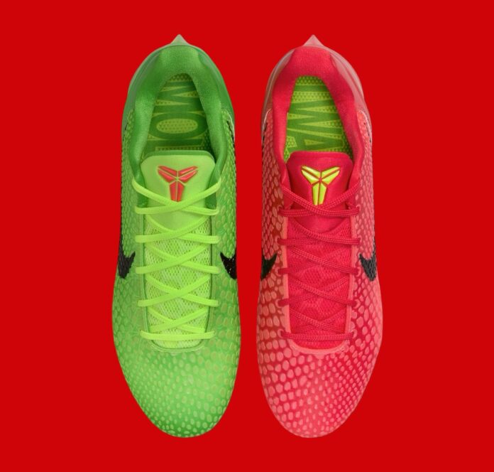 Nike Vapor Edge Kobe 6 Grinch Mismatch Cleats