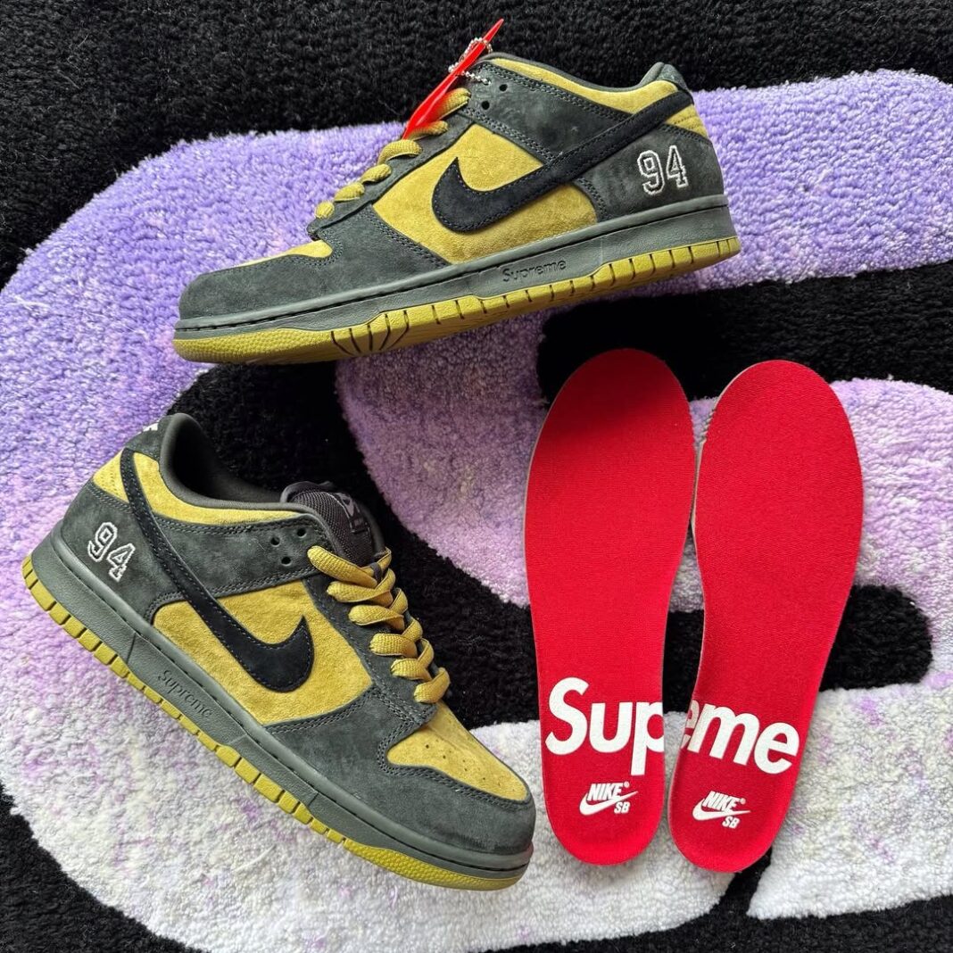 Supreme x Nike SB Dunk Low Camper Green HQ8487-300