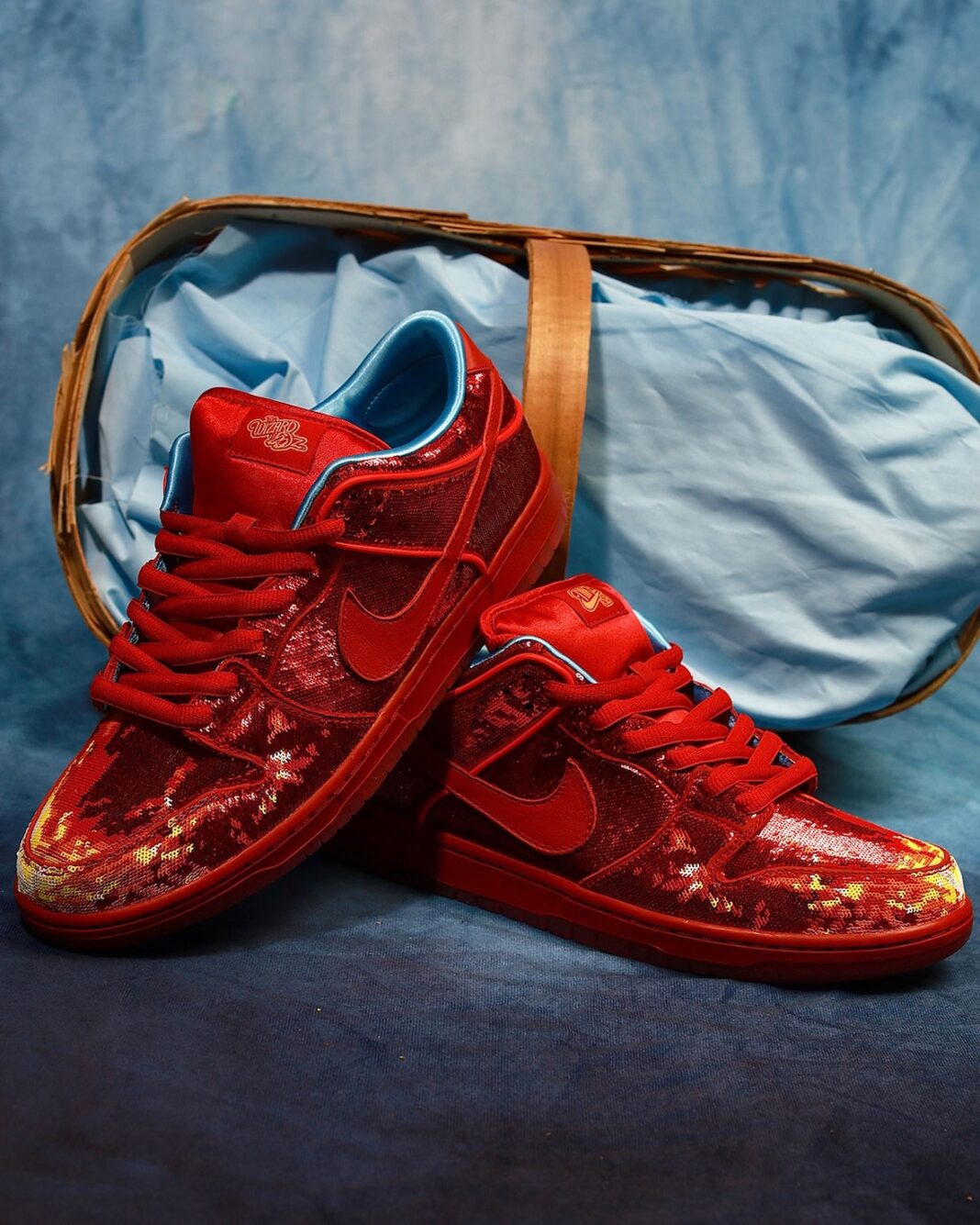 Wizard of Oz Nike SB Dunk Ruby Red Slippers Friends and Family