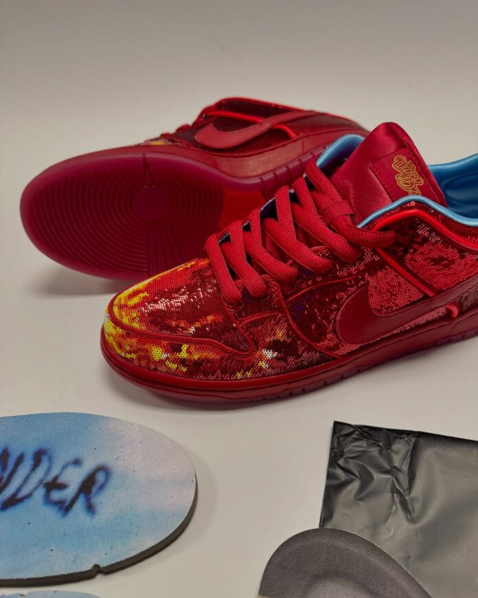 Wizard of Oz Nike SB Dunk Ruby Red Slippers Friends and Family