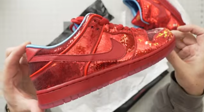 Wizard of Oz Nike SB Dunk Ruby Red Slippers Friends and Family