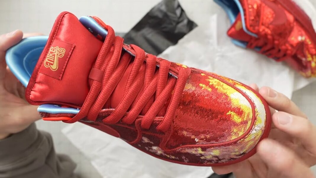 Wizard of Oz Nike SB Dunk Ruby Red Slippers Friends and Family