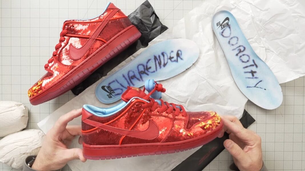 Wizard of Oz Nike SB Dunk Ruby Red Slippers Friends and Family