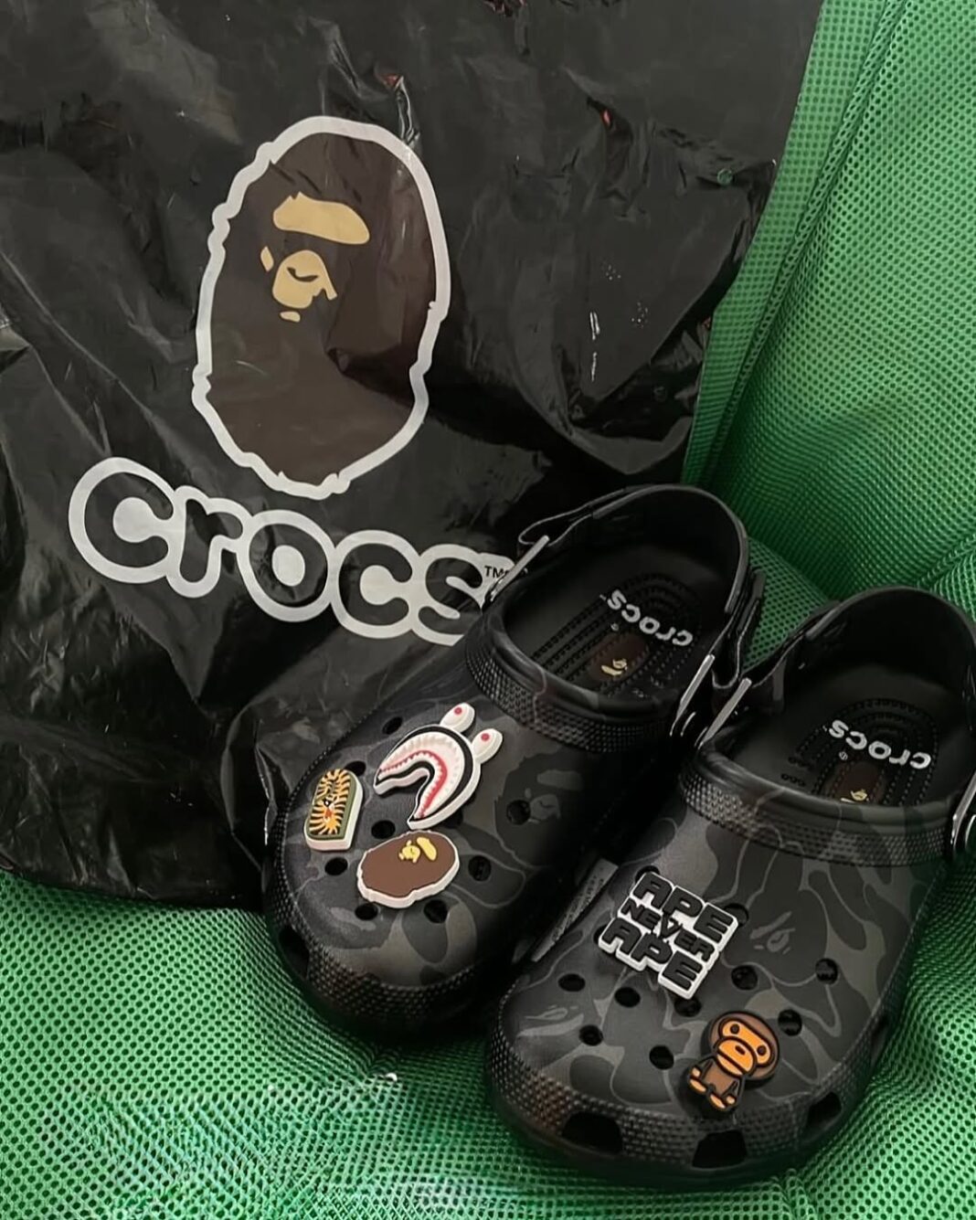 Bape Crocs Black Camo Friends and Family