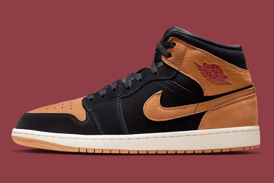 Air Jordan 1 Mid Black Flax HV4091-002