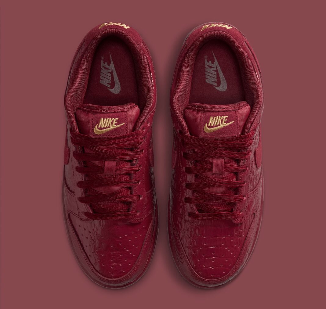 Nike Dunk Low Team Red Croc HV4388-600