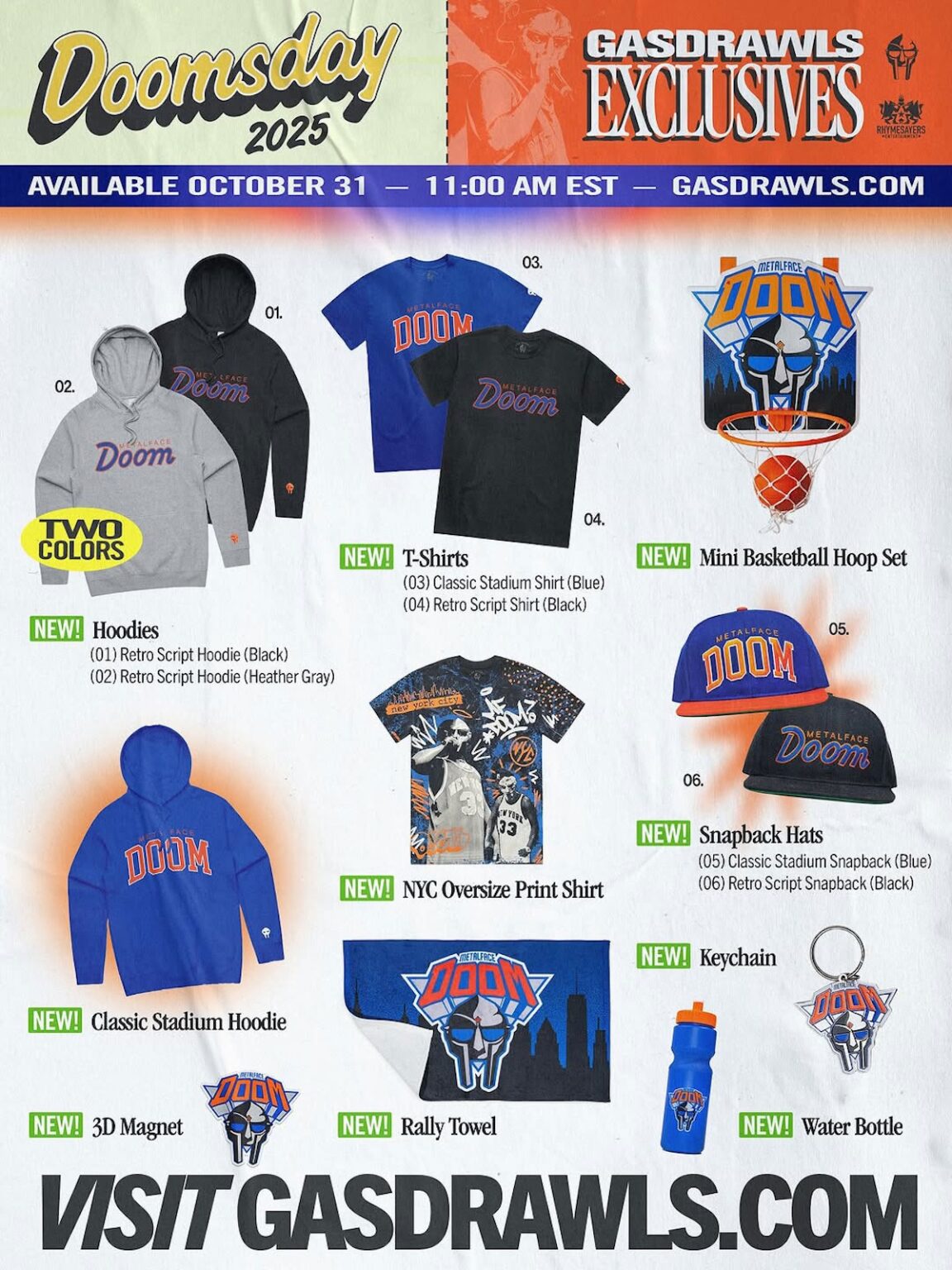 MF DOOM New York Knicks DOOMSDAY 2025 Collection