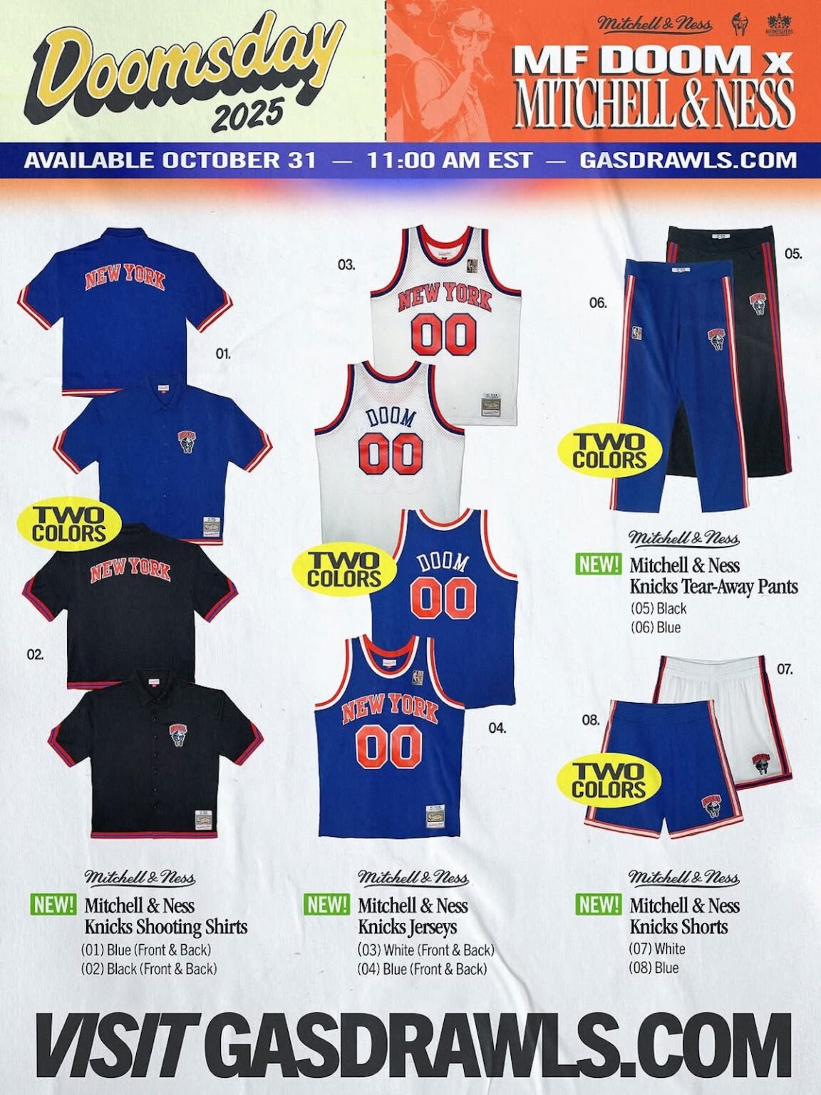 MF DOOM New York Knicks DOOMSDAY 2025 Collection