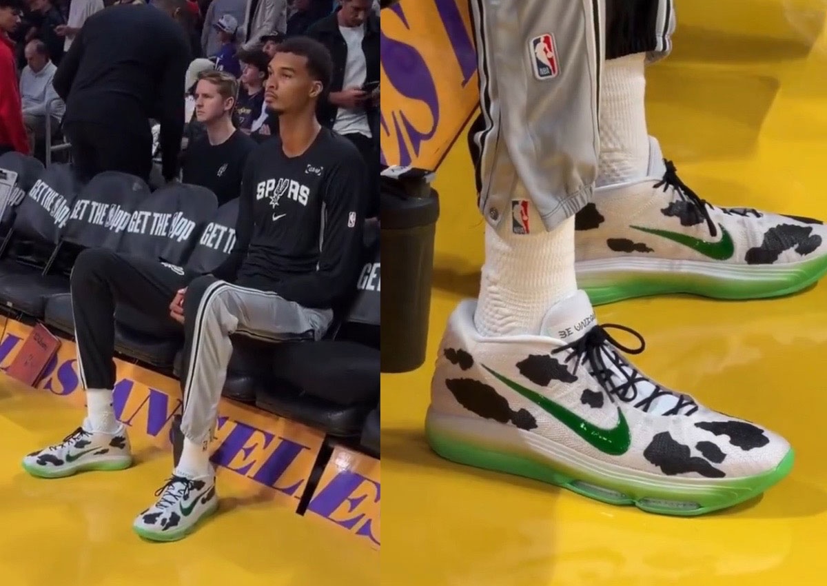 Victor Wembanyama Nike GT Hustle 3 Cow Print PE