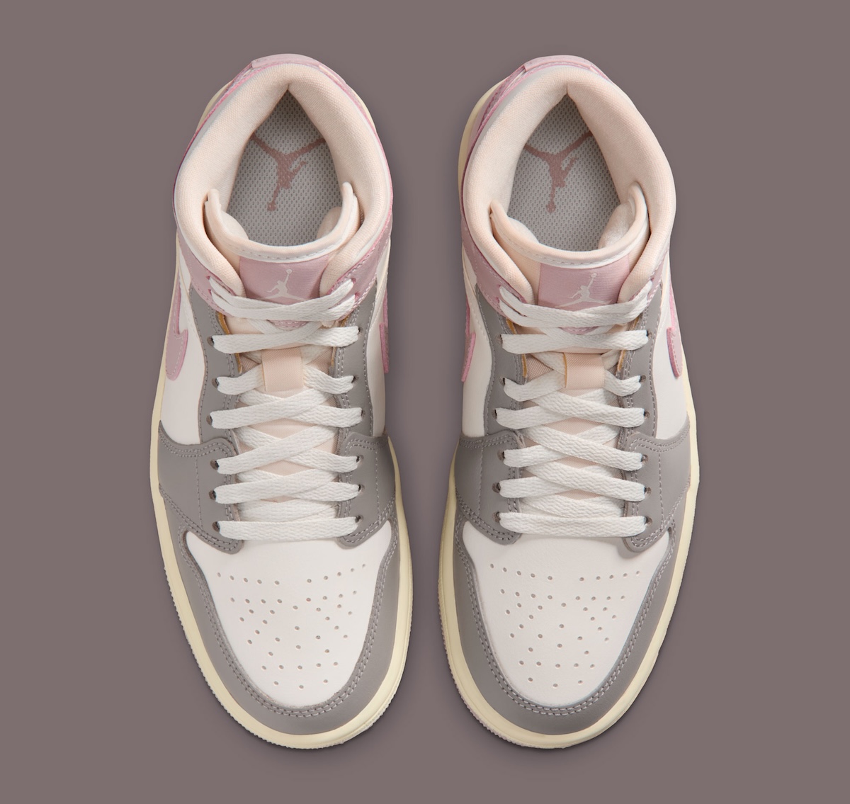 Air Jordan 1 Mid Enigma Stone Particle Rose BQ6472-122