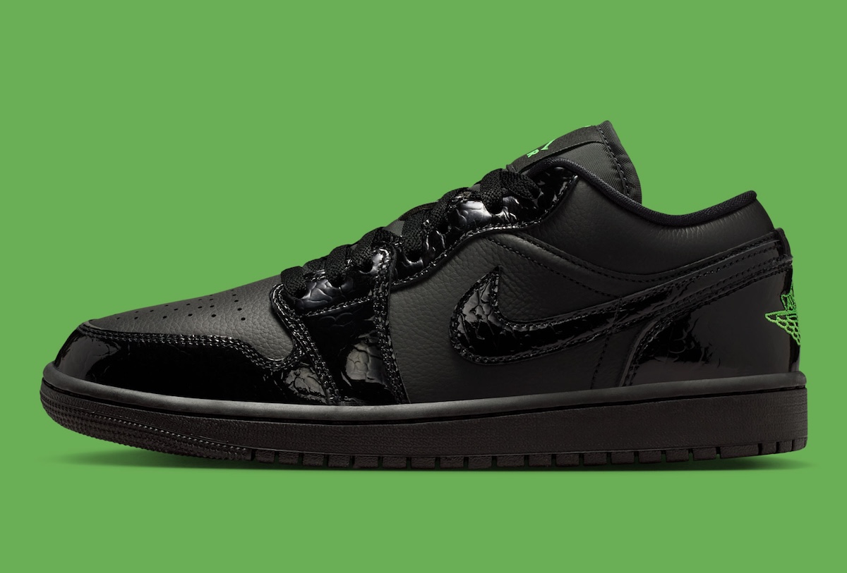Air Jordan 1 Low Black Scream Green IQ9701-010