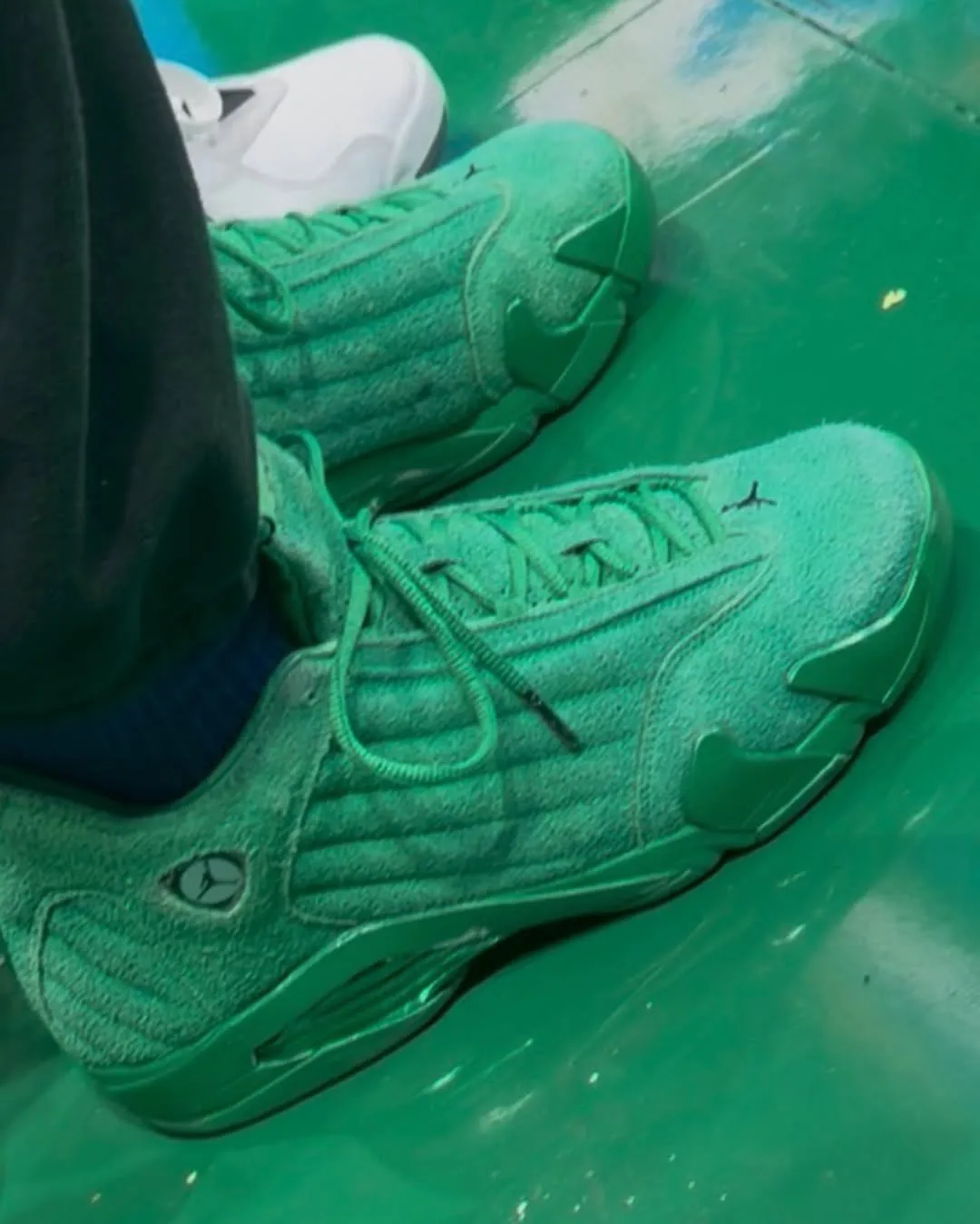 Air Jordan 14 Green Suede PE