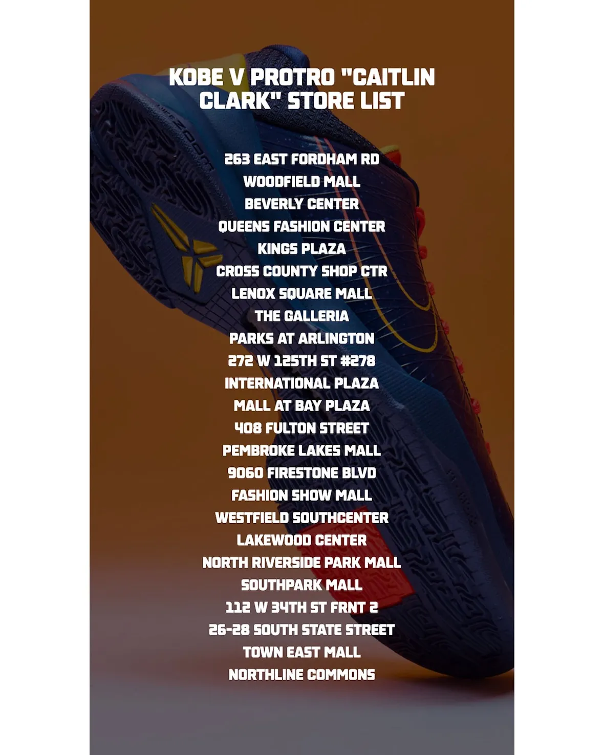 Caitlin Clark Nike Kobe 5 Protro Foot Locker Restock 2026