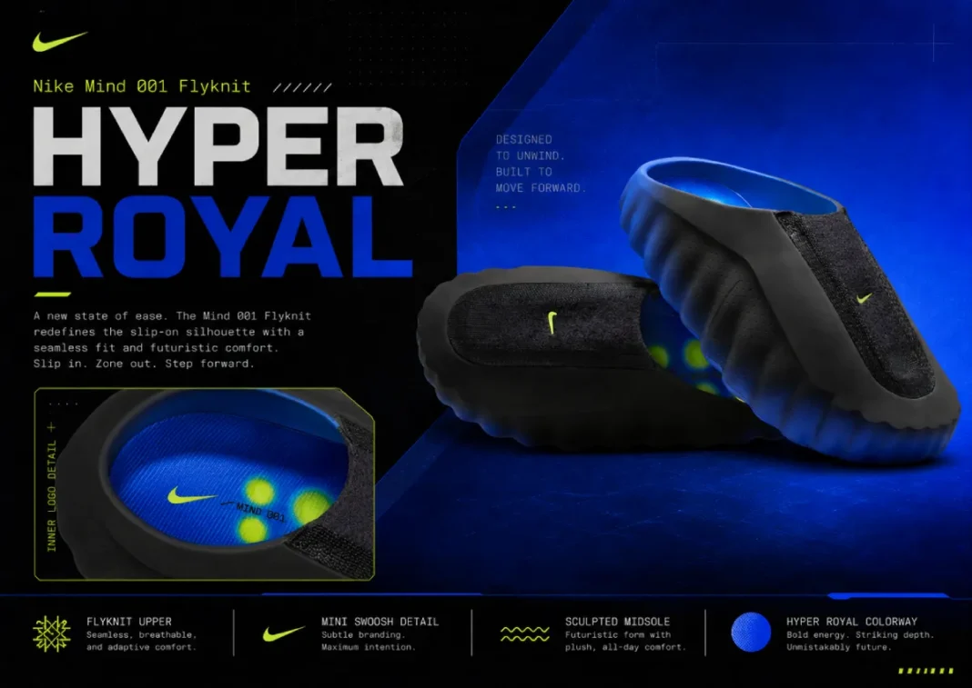Nike Mind 001 Flyknit "Hyper Royal" Release Date IR2175-400